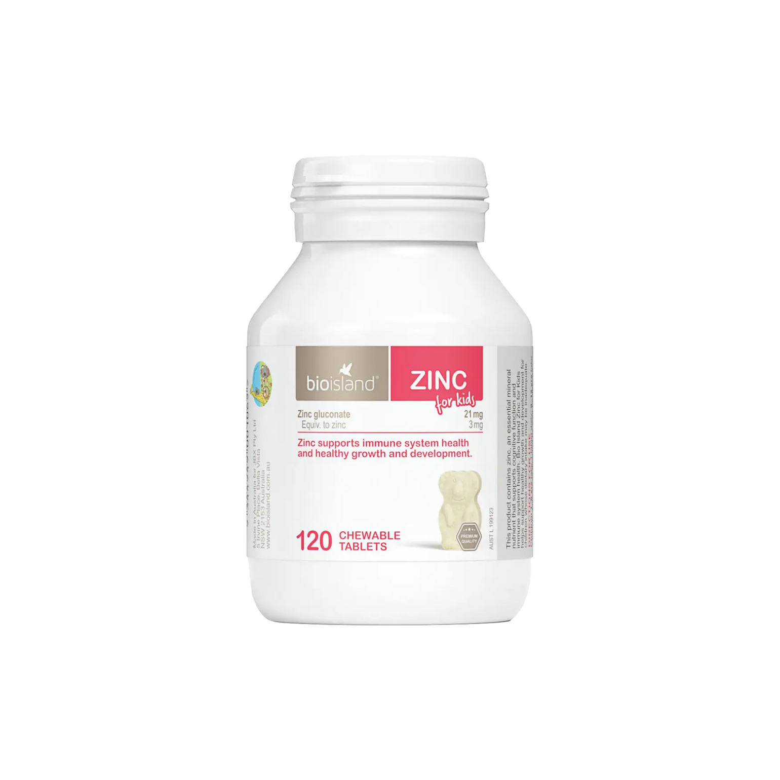 Bio Island Zinc for kids 120 Chewable Tablets – Health NZ